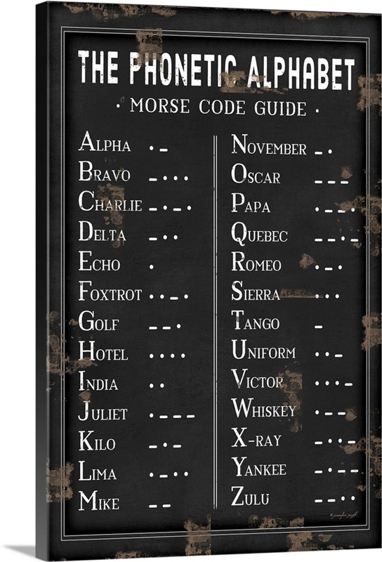 Morse Code Guide | Great Big Canvas