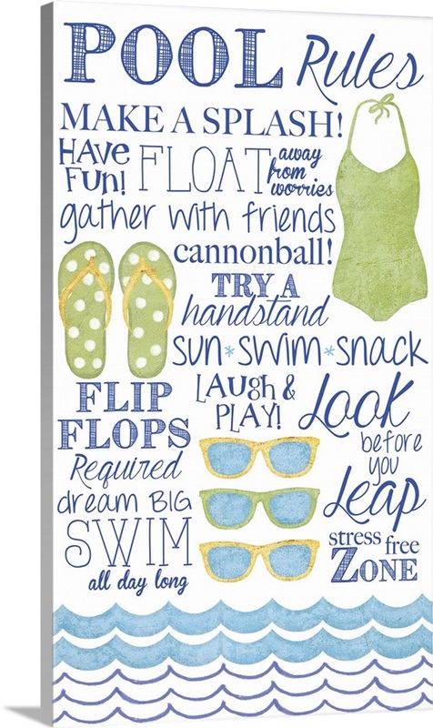 Pool Rules | Great Big Canvas