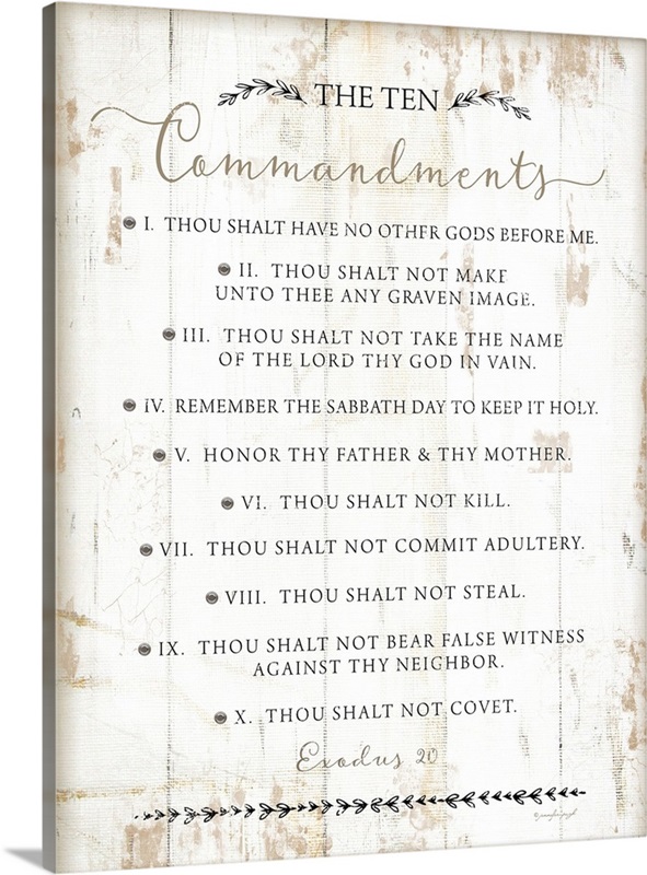 The Ten Commandments | Great Big Canvas