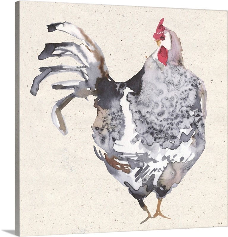 Watercolor Rooster III | Great Big Canvas