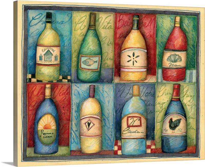 Wine Bottle Grid | Great Big Canvas