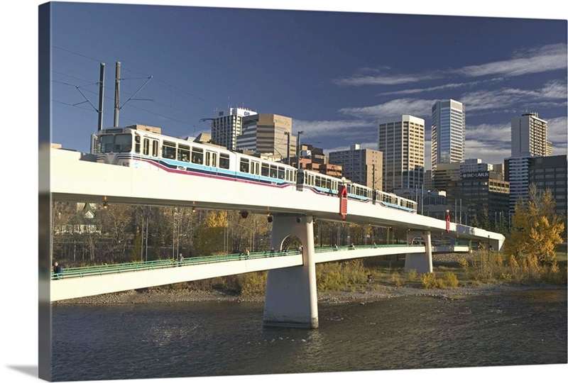 Canada, Alberta, Downtown Calgary, Tram Cars | Great Big Canvas