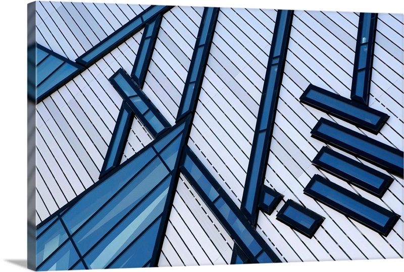 Canada, Ontario, Toronto. Abstract glass designs on side of Royal ...