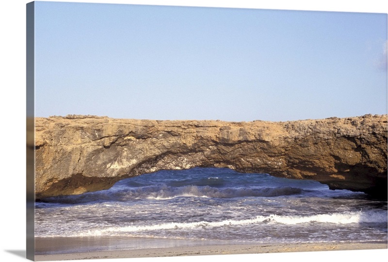 Caribbean, Aruba. Natural bridge | Great Big Canvas