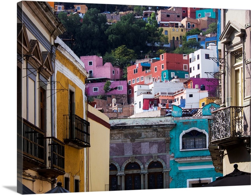 Colorful Back Alley Of Guanajuato, Mexico Wall Art, Canvas Prints ...