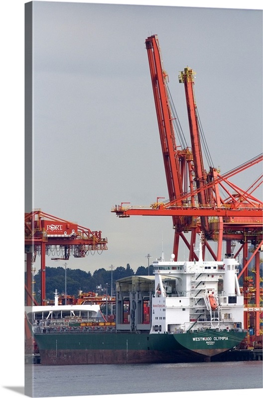 Container ship at Port Vancouver in British Columbia, Canada | Great ...