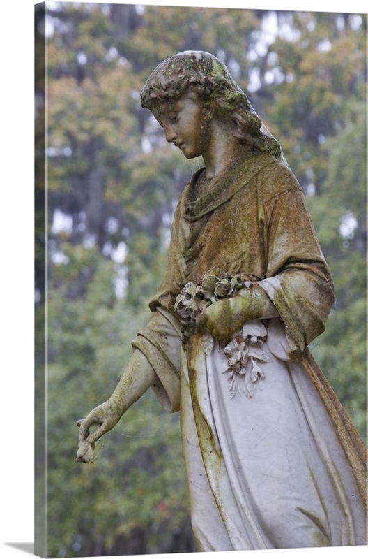 Georgia, Savannah, Statue in Historic Bonaventure Cemetery | Great Big ...