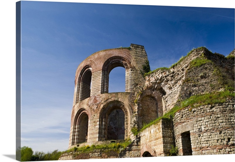 Germany, Mosel River Valley, Trier, Kaiserthermen, Roman Bath Ruins ...
