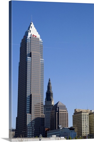Key Bank tower and skyline in Cleveland, Ohio | Great Big Canvas