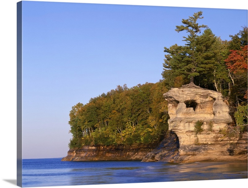 Michigan, Pictured Rocks National Lakeshore, Chapel Rock | Great Big Canvas