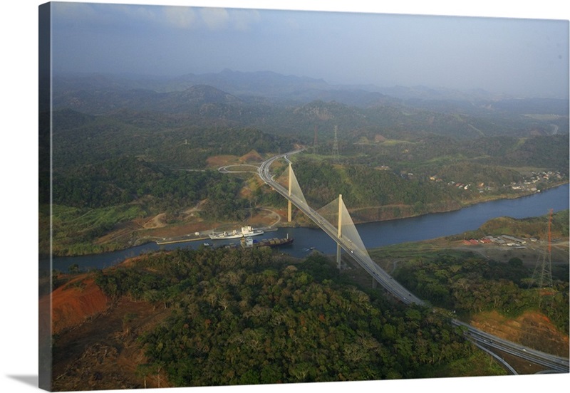 Millenium Bridge, spanning over the Panama Canal, Panama | Great Big Canvas