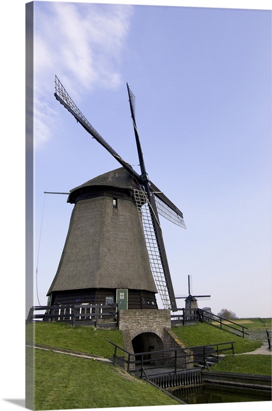 Netherlands, North Holland, West-Frisia, De Schermer Museum Molen ...