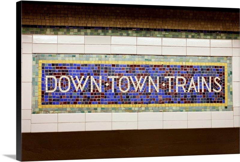 New York City, New York, Old tile subway signage | Great Big Canvas