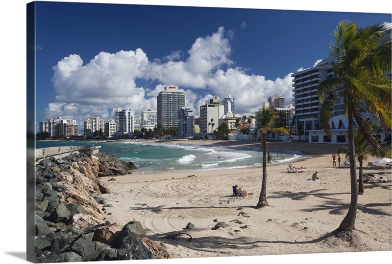 Puerto Rico, San Juan, Condado, Condado high rise buildings and Condado ...