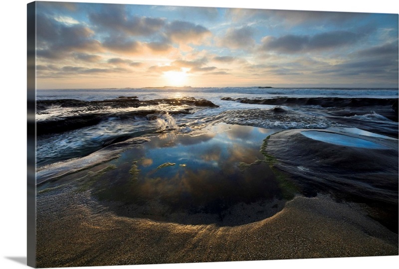 USA, California, La Jolla, Tide Pools At Sunset | Great Big Canvas