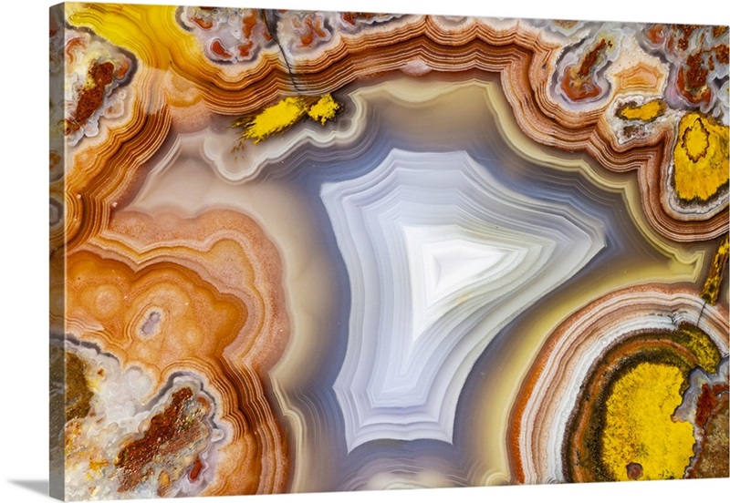 USA, Washington State, Sammamish, Close-Up Banded Agate | Great Big Canvas
