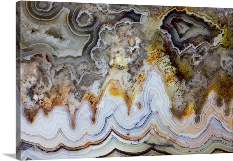 USA, Washington State, Sammamish, Close-Up Pattern Design Of Agate ...
