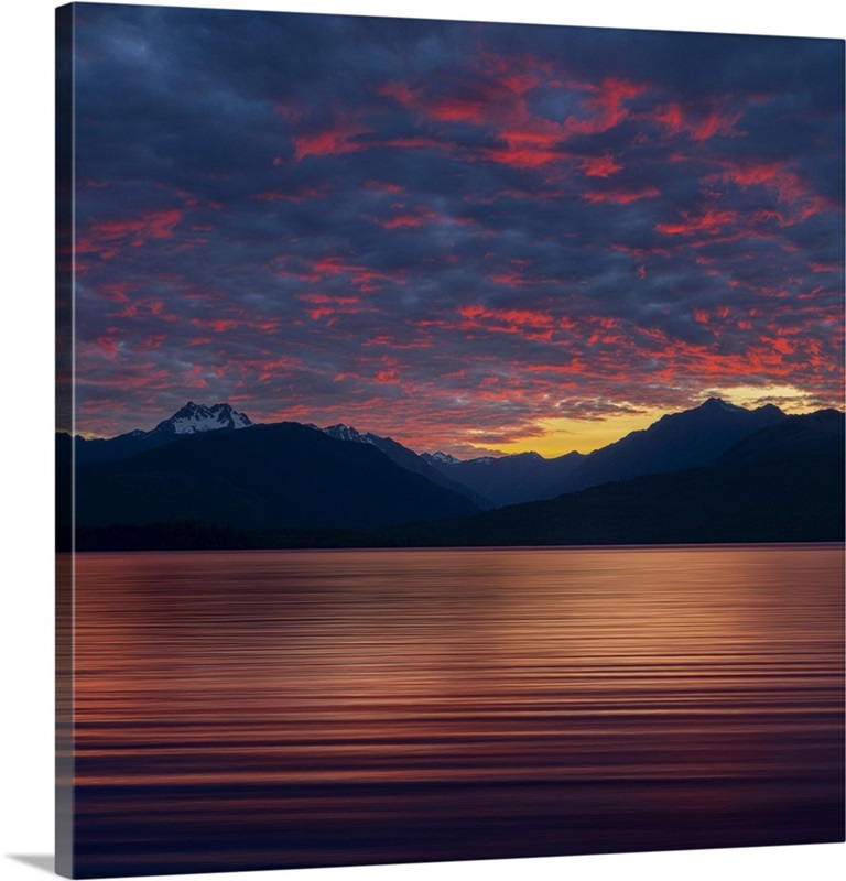USA, Washington State, Seabeck, Sunset Over Hood Canal | Great Big Canvas