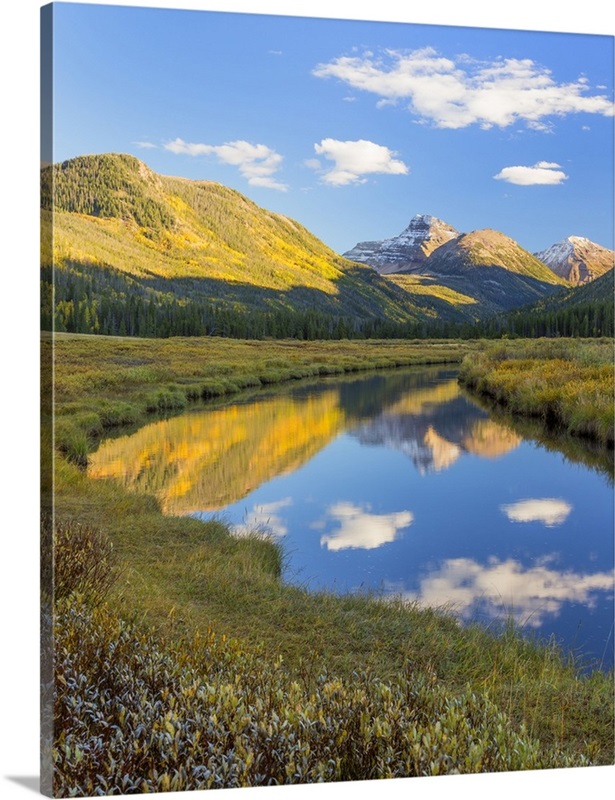 Utah, Wasatch Cache National Forest. Mountain and river landscape ...