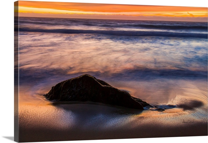 Incoming Tide At Sunset Near Carmel, California | Great Big Canvas