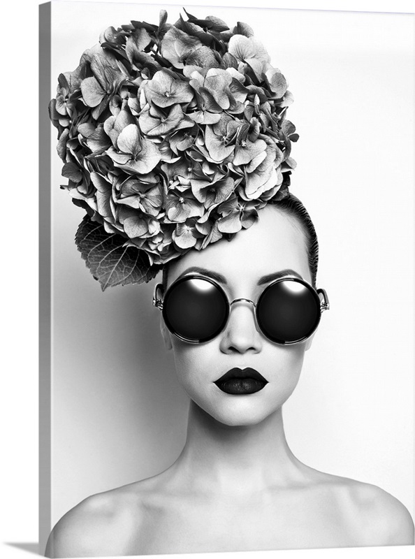 Beautiful Lady With Hydrangea | Great Big Canvas