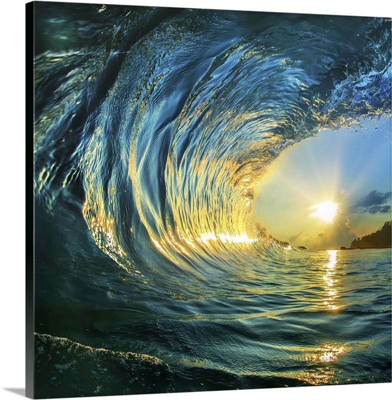 Beautiful Ocean Surfing Wave | Great Big Canvas