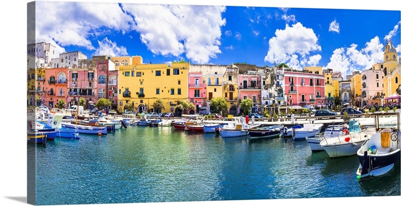 Colors Of Mediterranean Series - Procida Island, Italy | Great Big Canvas