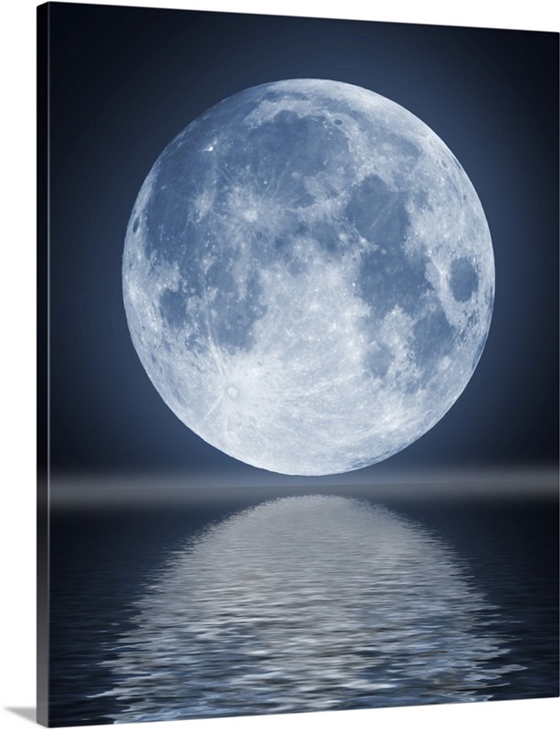 Full Moon With Water | Great Big Canvas