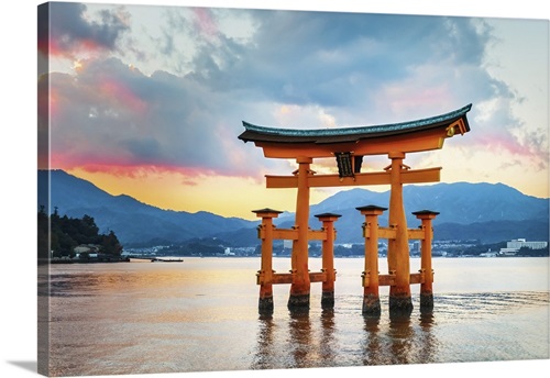 Great Floating Gate, O-Torii, In Miyajima, Hiroshima Wall Art, Canvas ...