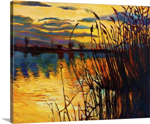 Lake On Sunset | Great Big Canvas