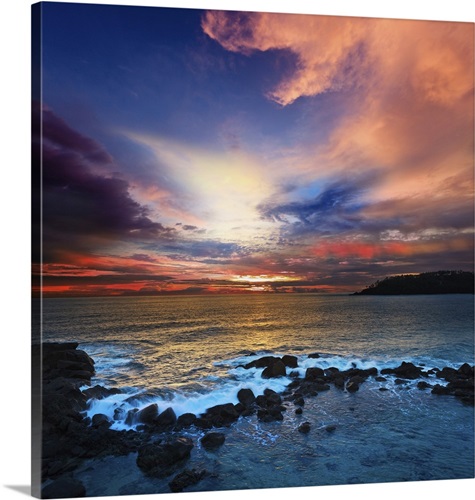 Ocean Sunset Wall Art, Canvas Prints, Framed Prints, Wall Peels | Great ...