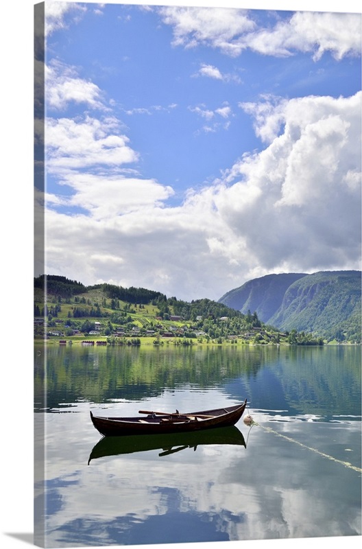 Rowboat In A Fjord | Great Big Canvas