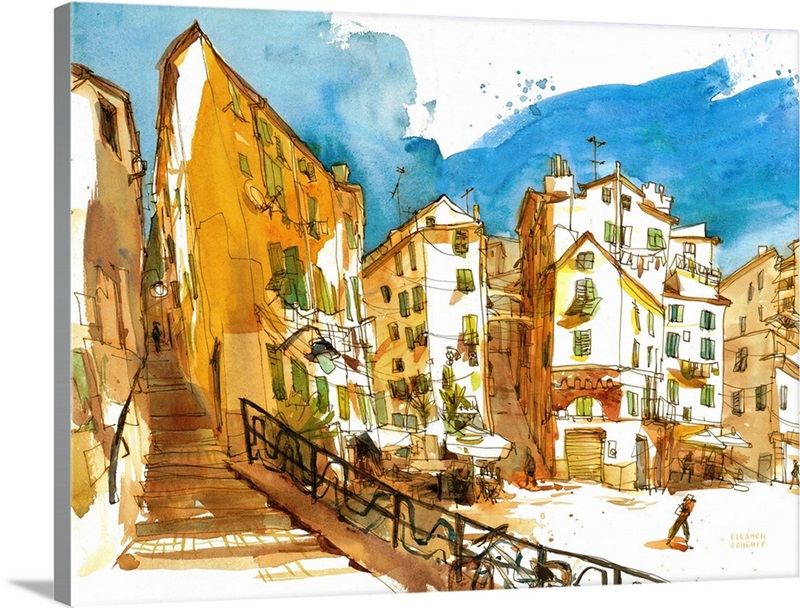 High Noon On The Italian Piazza | Great Big Canvas