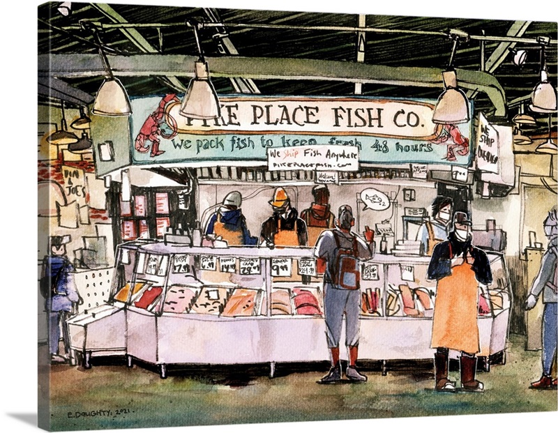 Pike Place Fish Co., Seattle, WA | Great Big Canvas