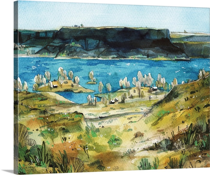 Steamboat Rock, Columbia River Gorge, WA | Great Big Canvas