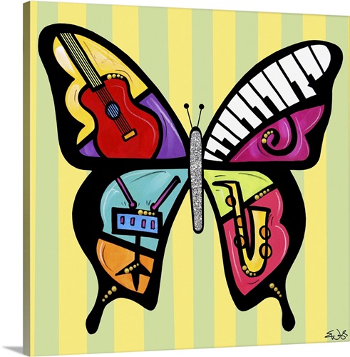 Butterfly music Wall Art, Canvas Prints, Framed Prints, Wall Peels ...