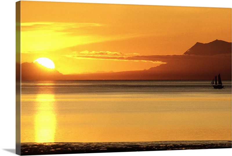 Alaska, Anchorage, Sunset | Great Big Canvas