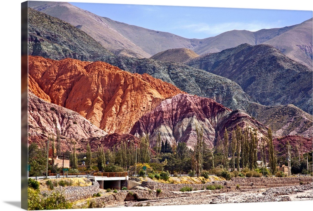 Argentina, Jujuy, Purmamarca, seven colors mountain Wall Art, Canvas ...
