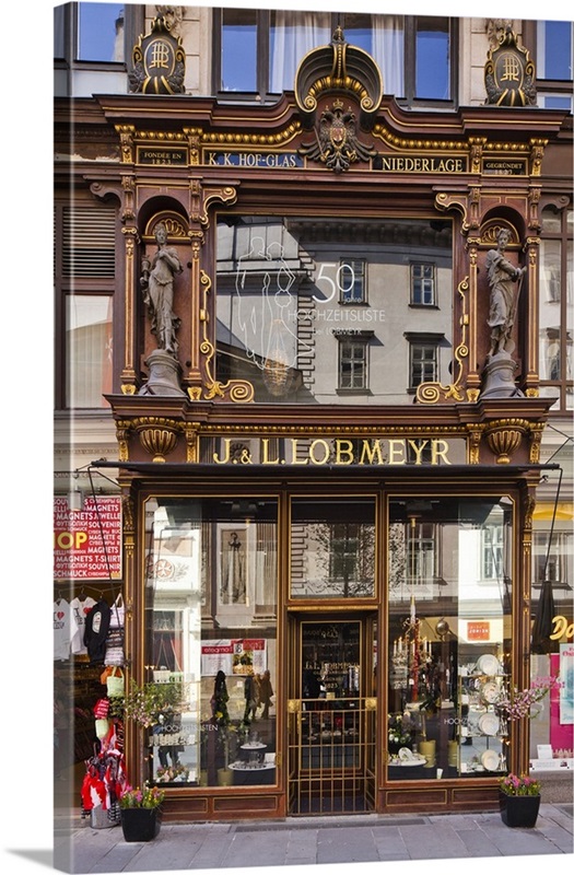 Austria, Vienna, Shops in Kartner strasse | Great Big Canvas