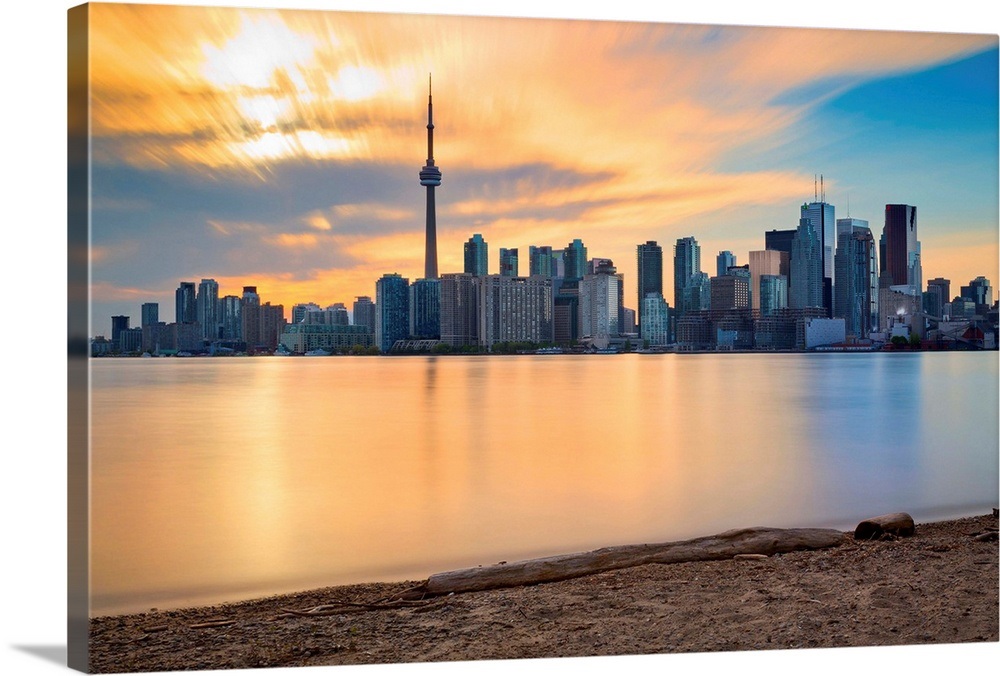 Canada, Ontario, Toronto, Skyline at sunset Wall Art, Canvas Prints ...
