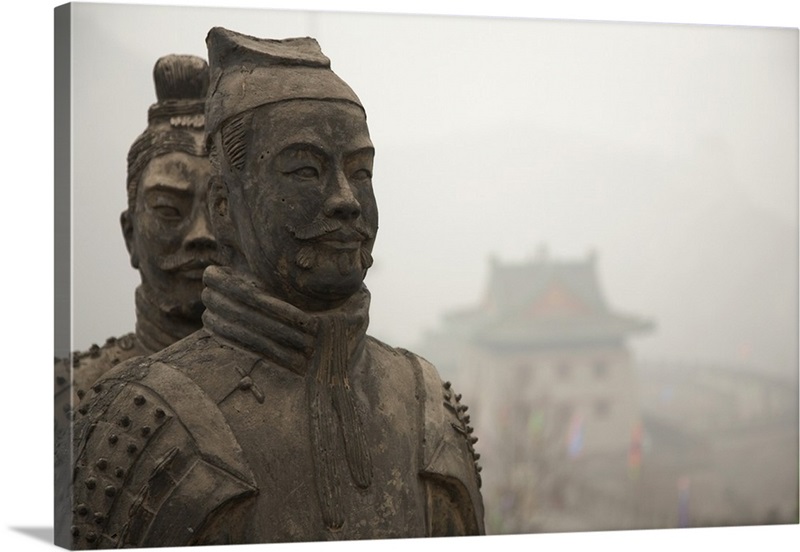 China, Beijing, Peking, Terracotta army statues on the Great Wall of ...