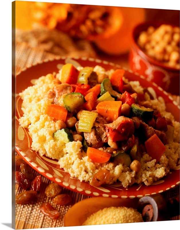 Couscous with lamb, North Africa cuisine, Morocco cuisine | Great Big ...