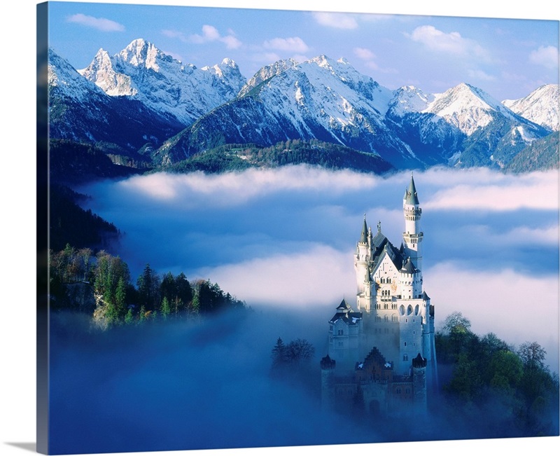Germany, Alps, Bavaria, Neuschwanstein Castle | Great Big Canvas