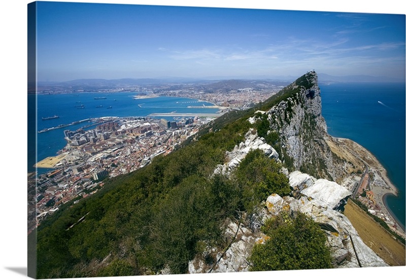 Gibraltar, Mediterranean sea, The Rock, Pillar of Hercules or Calpe ...
