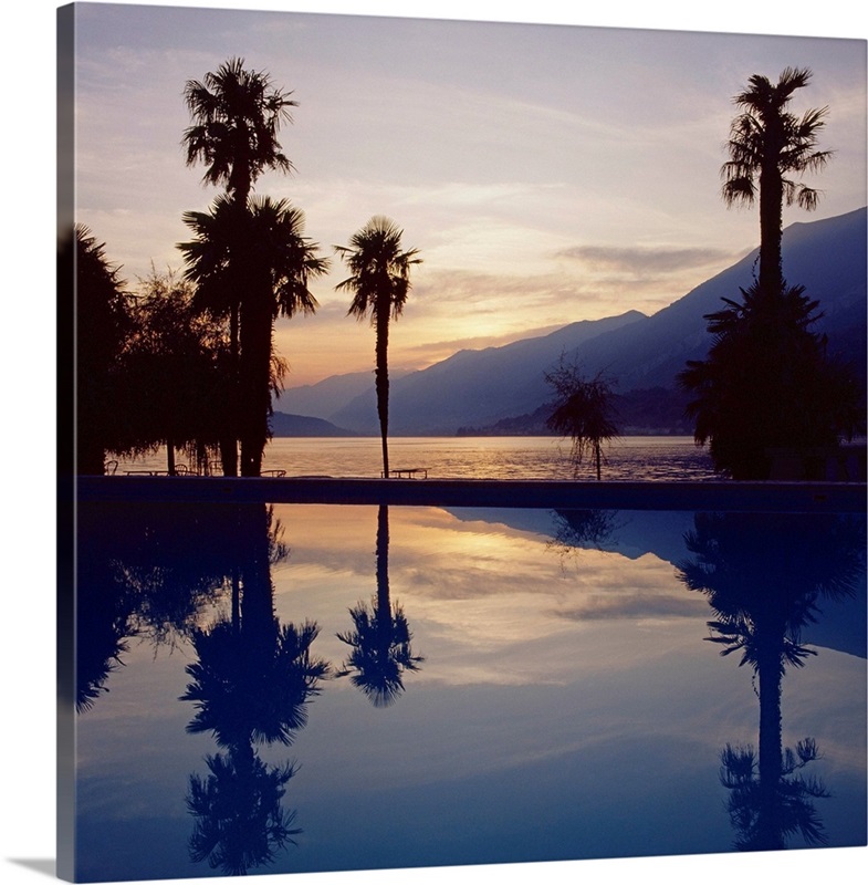 Italy, Lake Como, Bellagio, sunset | Great Big Canvas