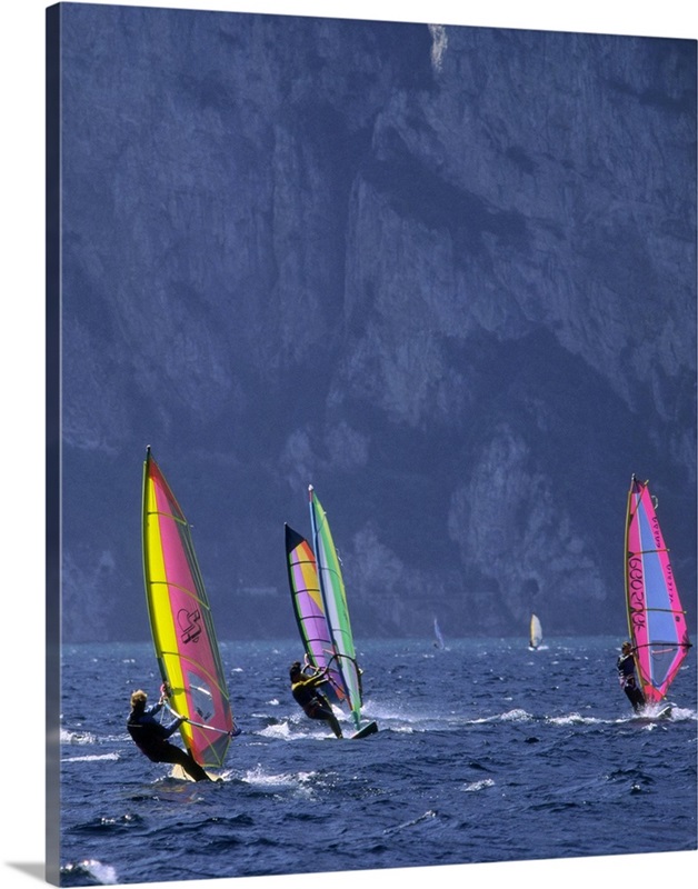 Italy, Lake Garda, Windsurf | Great Big Canvas