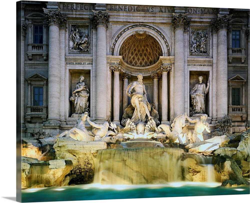 Italy, Latium, Mediterranean area, Roma district, Rome, Trevi Fountain ...