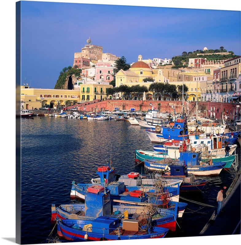 Italy, Latium, Ponza, Bourbon harbor | Great Big Canvas