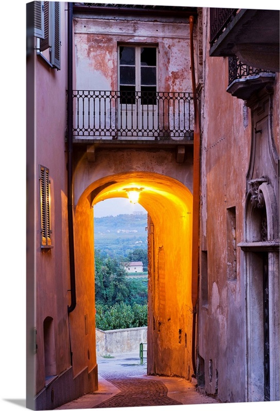 Italy, Piedmont, Cuneo district, Langhe, Carru, A passageway in the ...