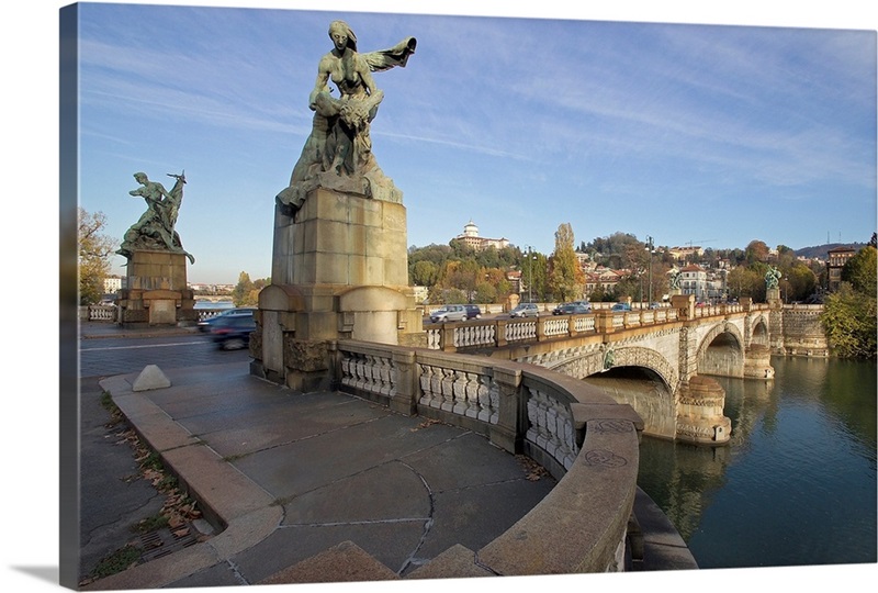 Italy, Piedmont, Torino, Umberto I Bridge | Great Big Canvas